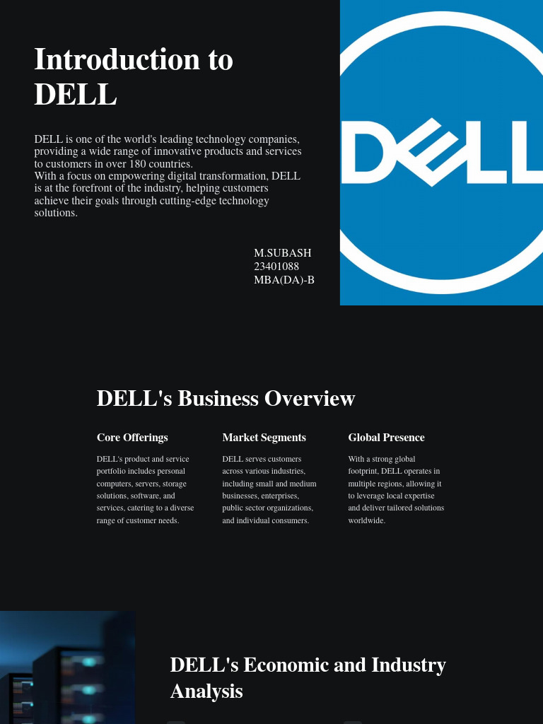 Introduction To DELL | PDF | Dell | Market (Economics)