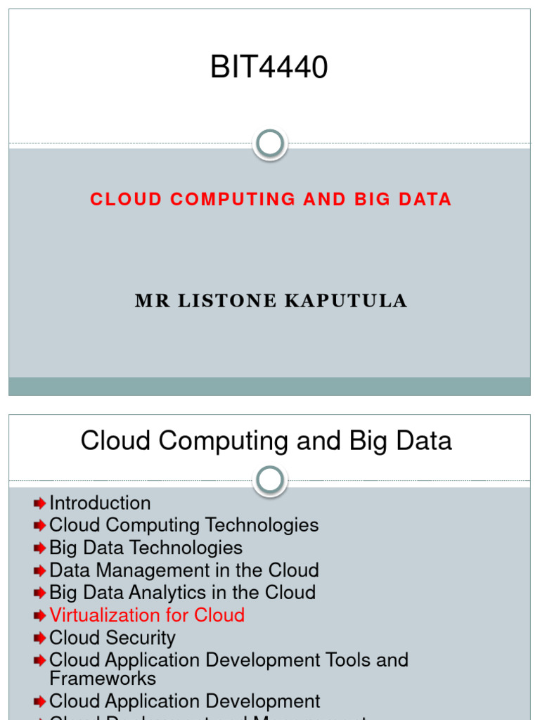 BIT4440 BSE4040 CloudComputing 6.virtualization in The Cloud | PDF | Virtual Machine ...