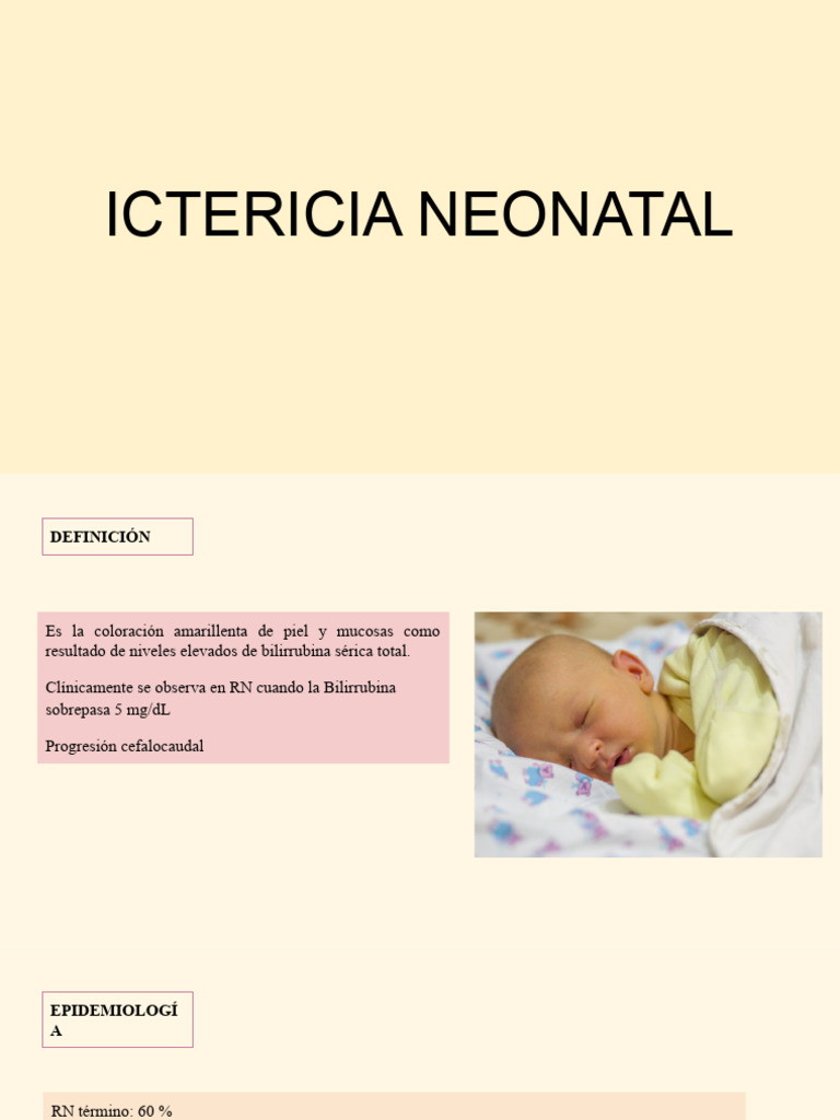 Ictericia Neonatal | PDF | Especialidades Medicas | Enfermedades y trastornos humanos