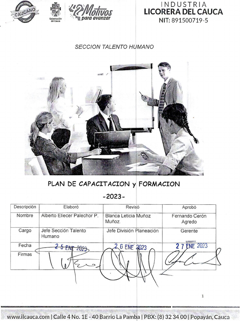Plan de Capacitacion y Formacion 2023 - 0001 | PDF