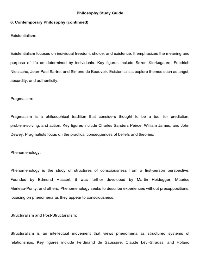 Philosophy Study Guide Part 3 | PDF | Existentialism | Philosophy Of Science