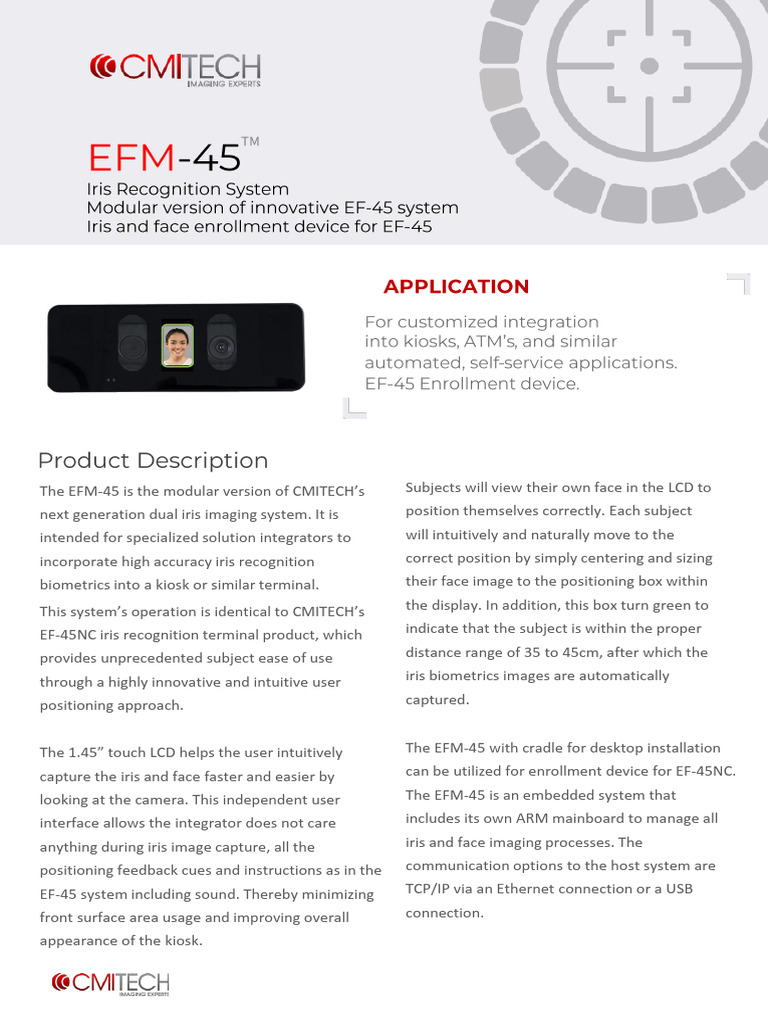 EFM-45 - Datasheet - (ENG) - Preliminary v2.1 | PDF | Usb | Infrared EFM-45 - Datasheet - (ENG) - Preliminary v2.1 | PDF | Usb | Infrared
