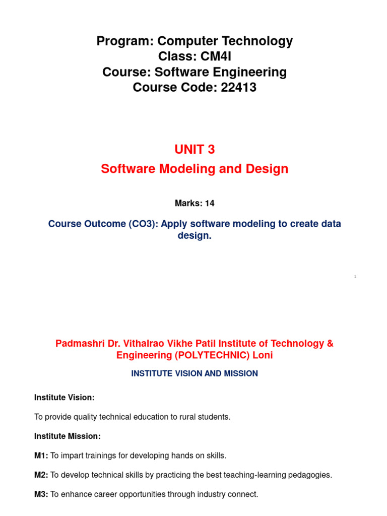 SEN Unit 3. CM Software Modeling and Design | PDF | Software Testing ...