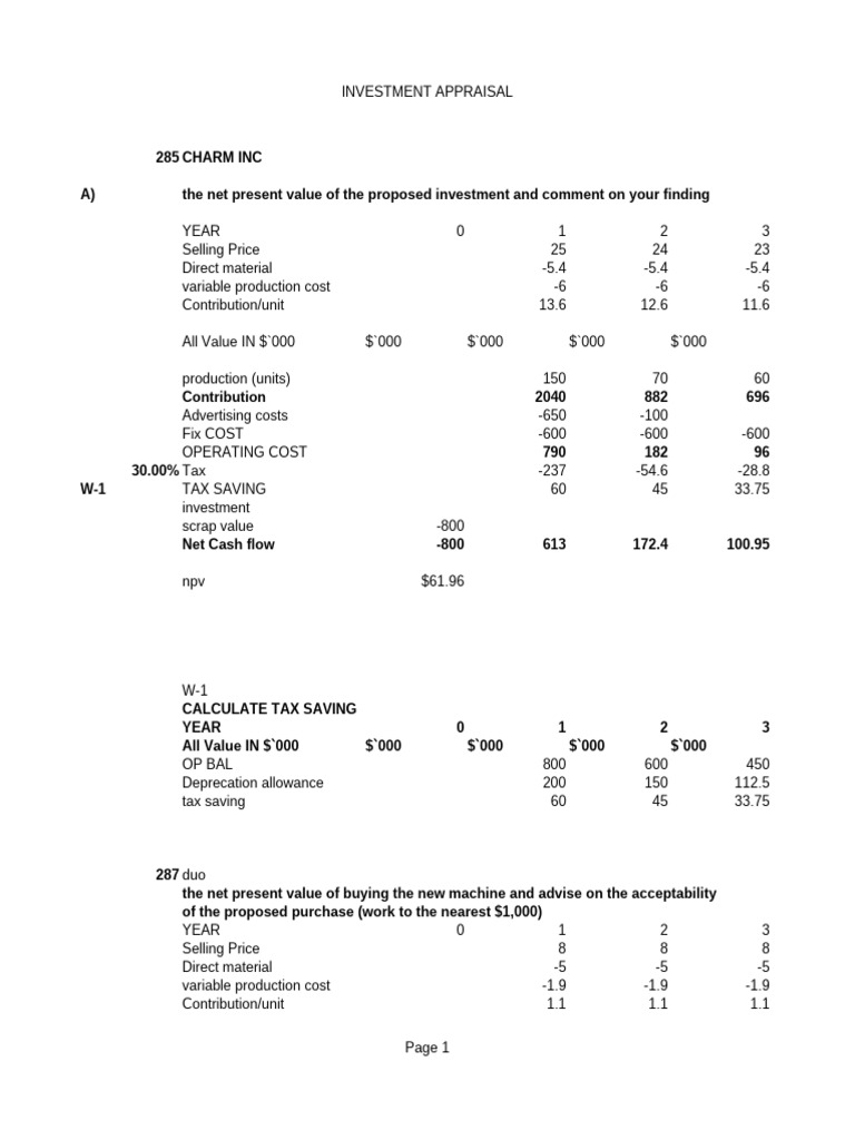 F9/FM Acca Ots Cases | PDF | Net Present Value | Capital Budgeting
