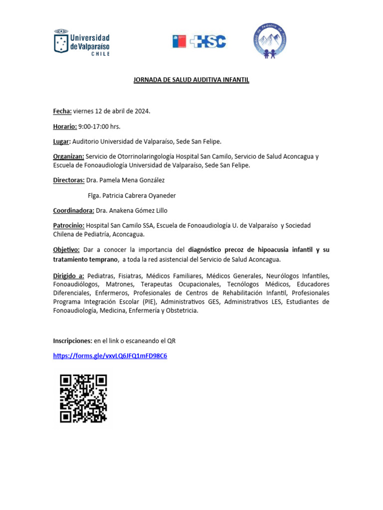 Programa Def Jsai 2024 Hosca - Uv - Sochipe | PDF | Escuchando | Medicina