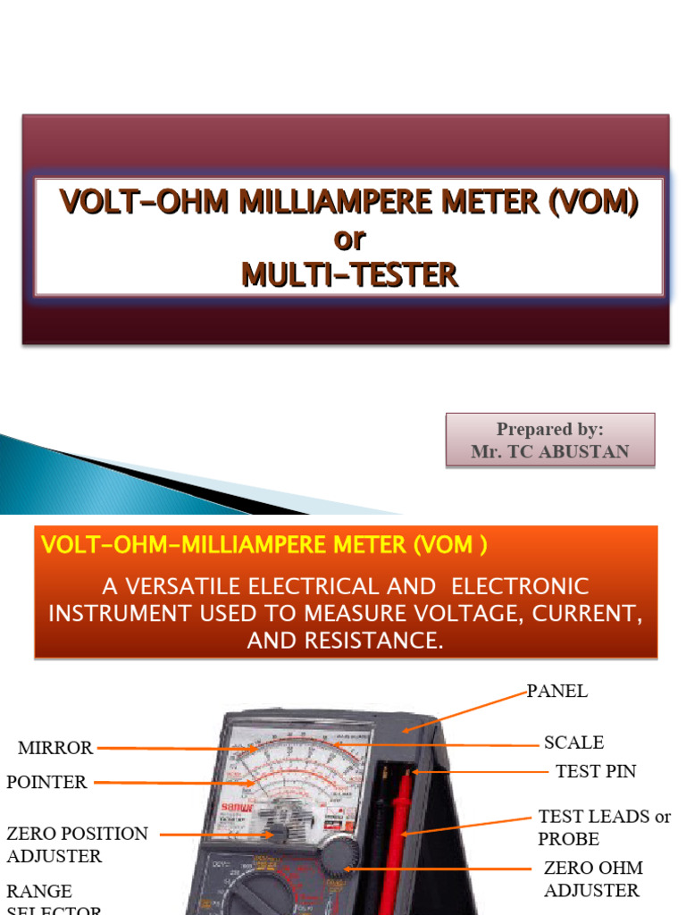 Vom New | PDF | Voltage | Electrical Resistance And Conductance