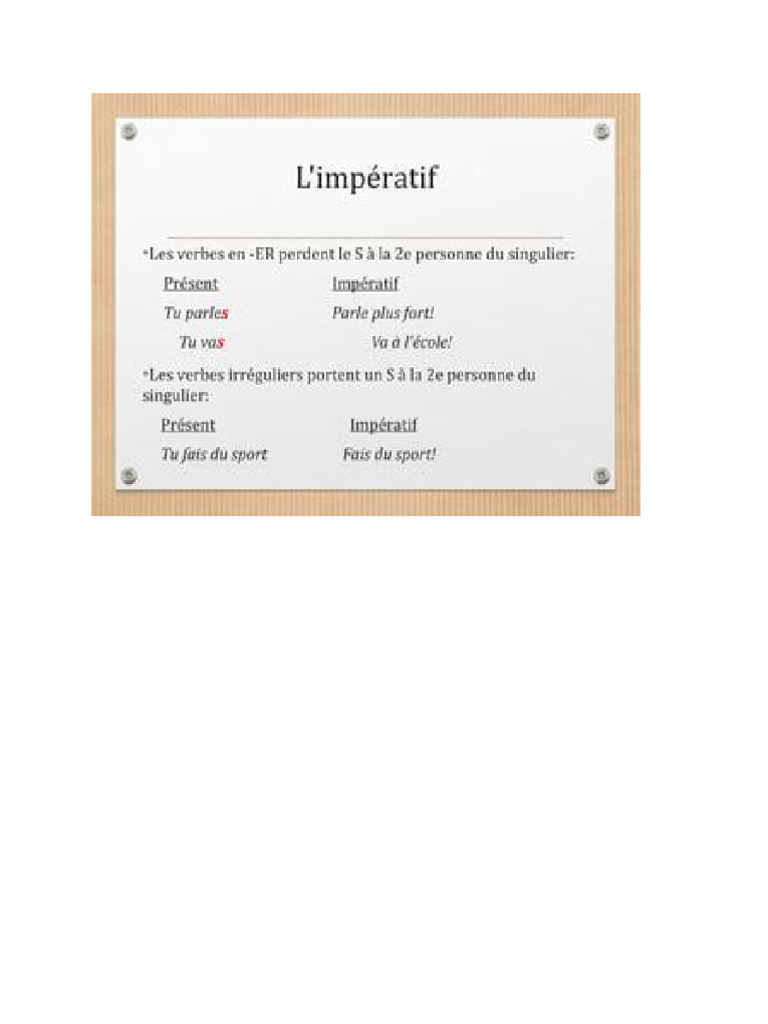 Imperatif 1 | PDF