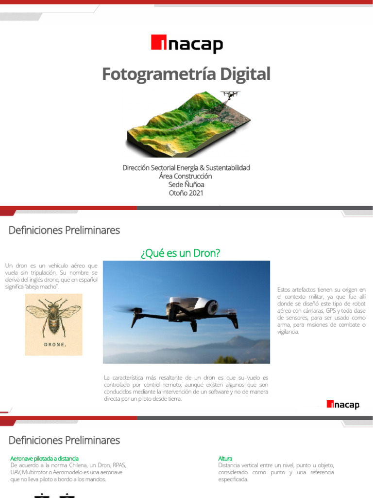 U2 - Aplicaciones de La Fotogrametría Digital | PDF | Vehículo aéreo no tripulado | Aviación