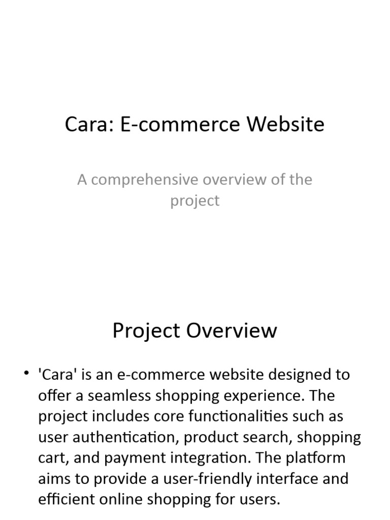 Cara Ecommerce Project Presentation | PDF