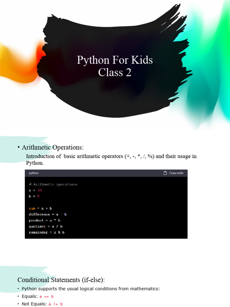 Python Class 4 | PDF | Control Flow | Python (Programming Language) Python Class 4 | PDF | Control Flow | Python (Programming Language)