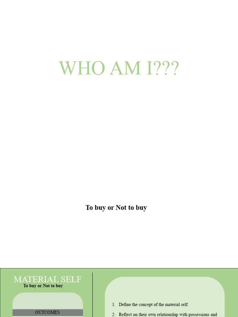 Understanding the Material Self | PDF | Consumerism | Identity (Social ...