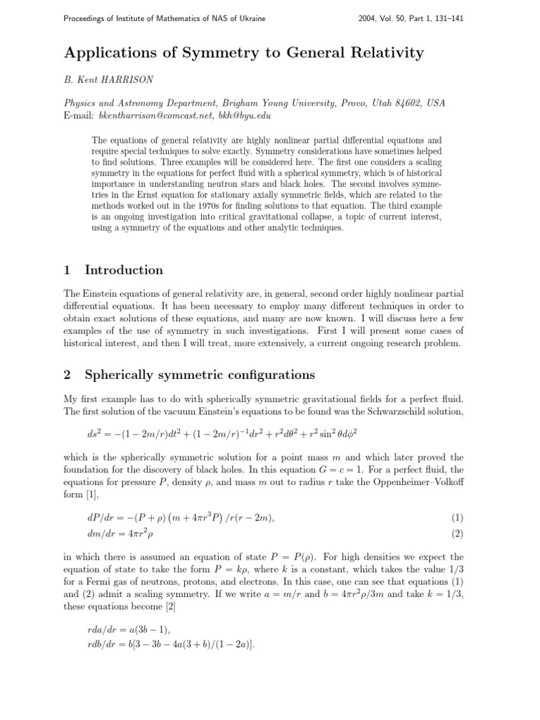Harrison | PDF | General Relativity | Applied Mathematics