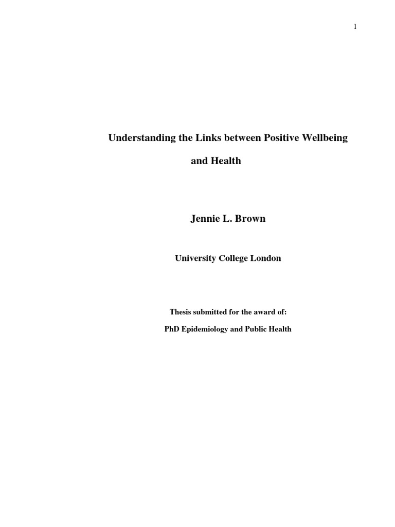 JBrown PHD Thesis FINAL UCL Repository | PDF | Psychological Resilience ...