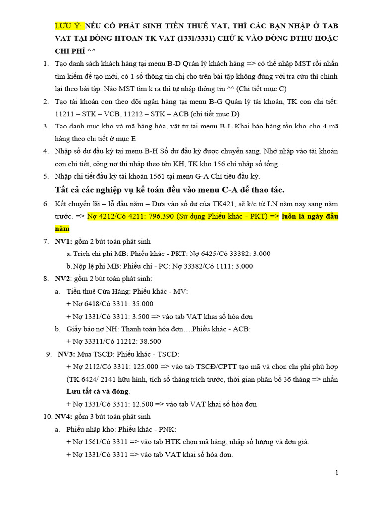 BT Thuc Hanh - Amnote | PDF