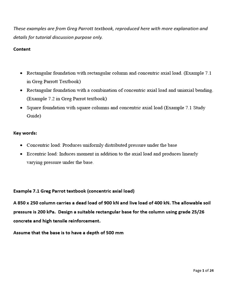 Foundation Design Tutorial | PDF | Bending | Mechanical Engineering