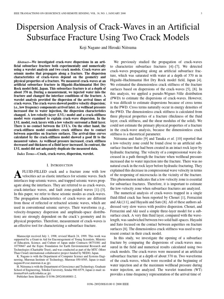 Crack Waves | PDF | Waves | Wavelet