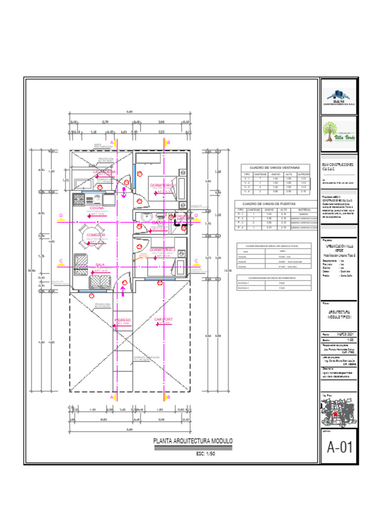 Planta Arquitectura Modulo: Lavanderia | PDF