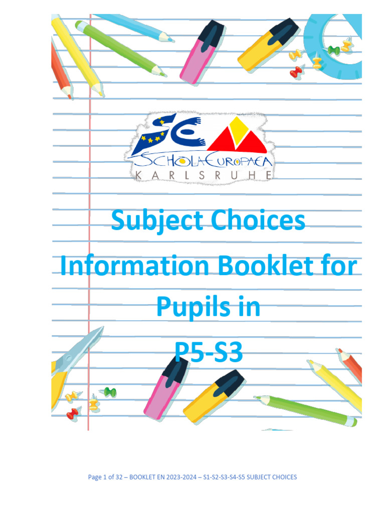Esk P5-S3 Booklet - en - 2023-2024 | PDF | Educational Technology ...