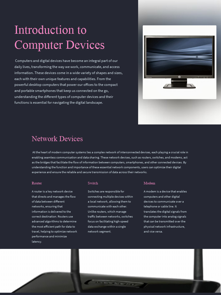 Introduction To Computer Devices | PDF | Computer Network | Network Interface Controller