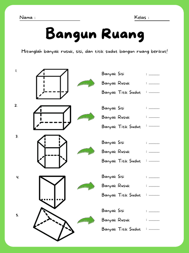 Hitung Sisi, Rusuk, dan Titik Sudut | PDF