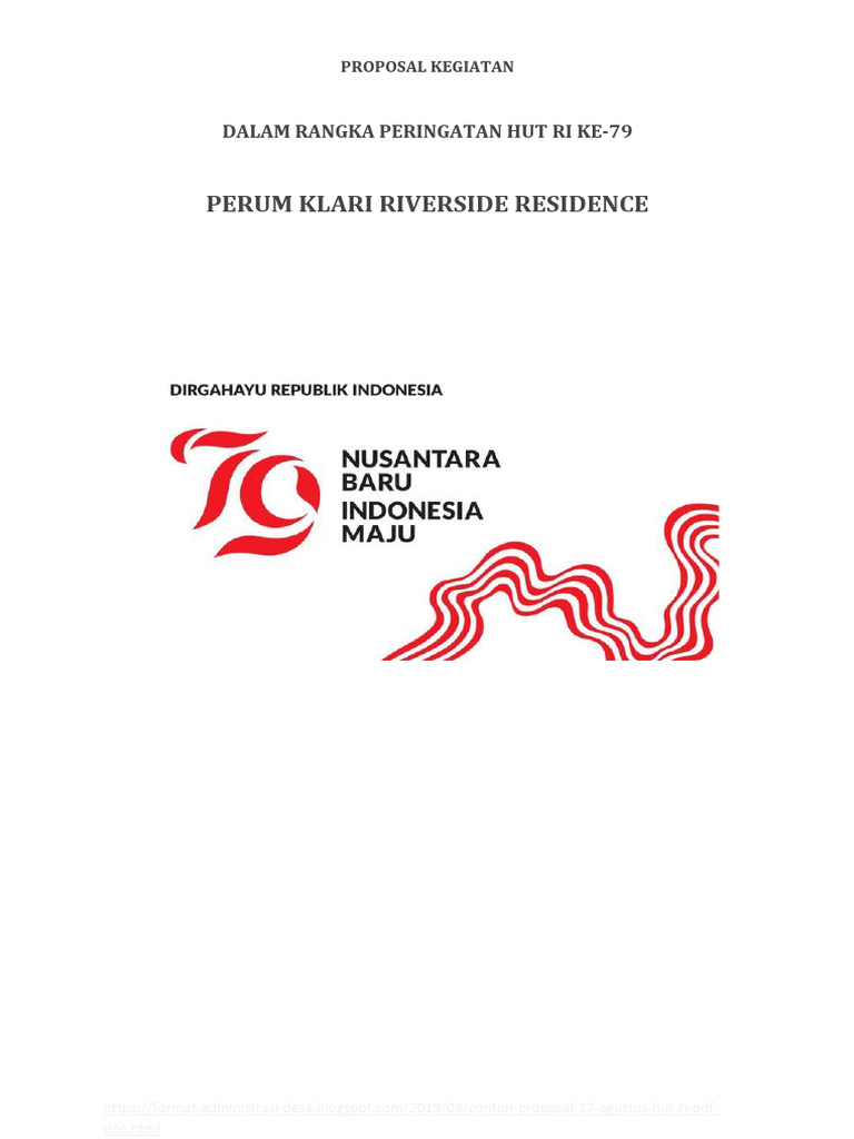 Draft Proposal Permohonan Dana Kegiatan Perum KRR Agustus 2024 | PDF