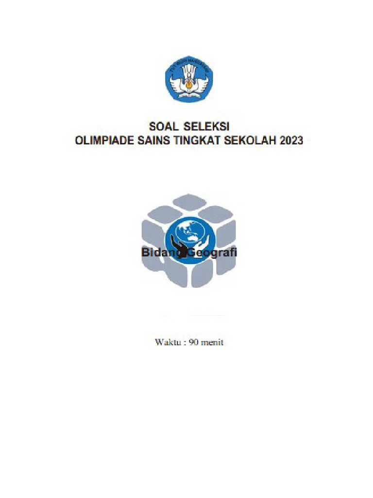 Soal Osk Geografi 2023 | PDF