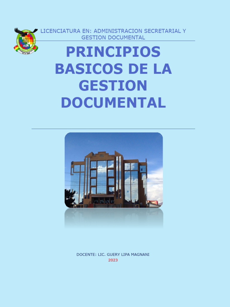 Tema 2 Principios Basicos en La Gestion Documental | PDF | Gestión de registros | Documento