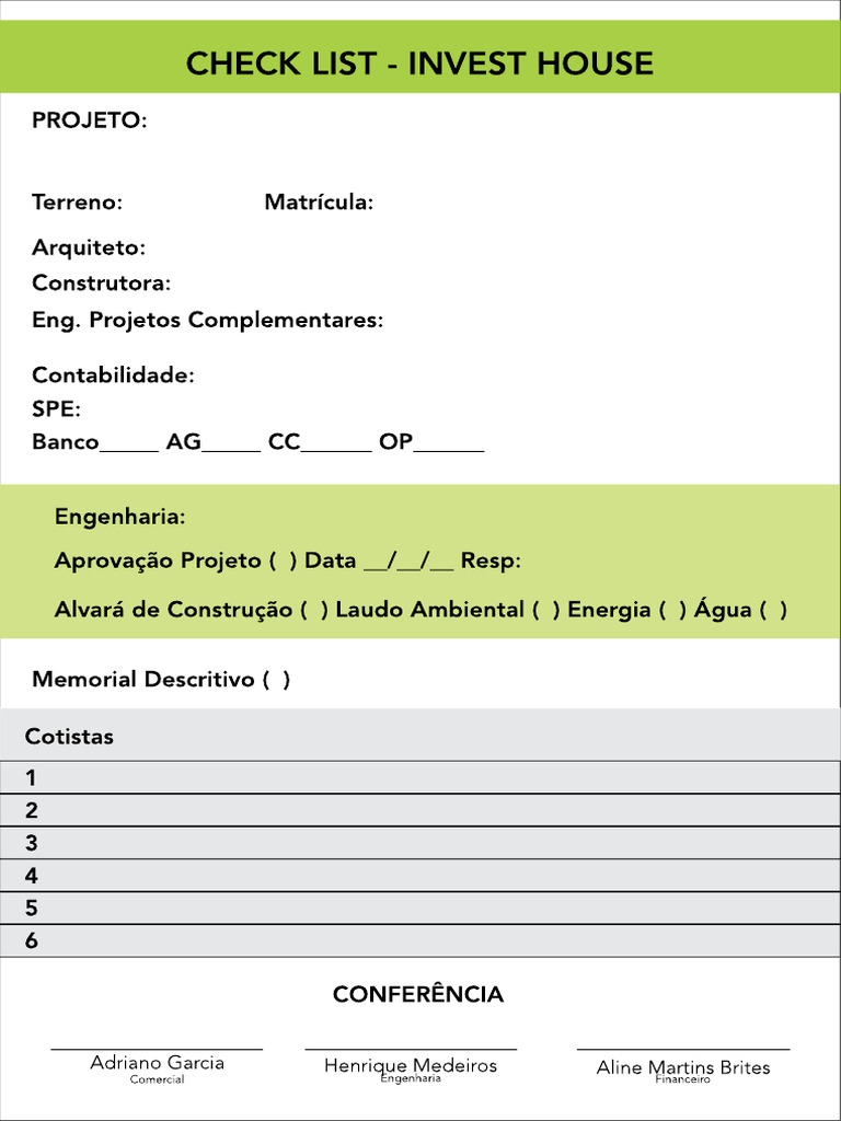 Chek List - House | PDF