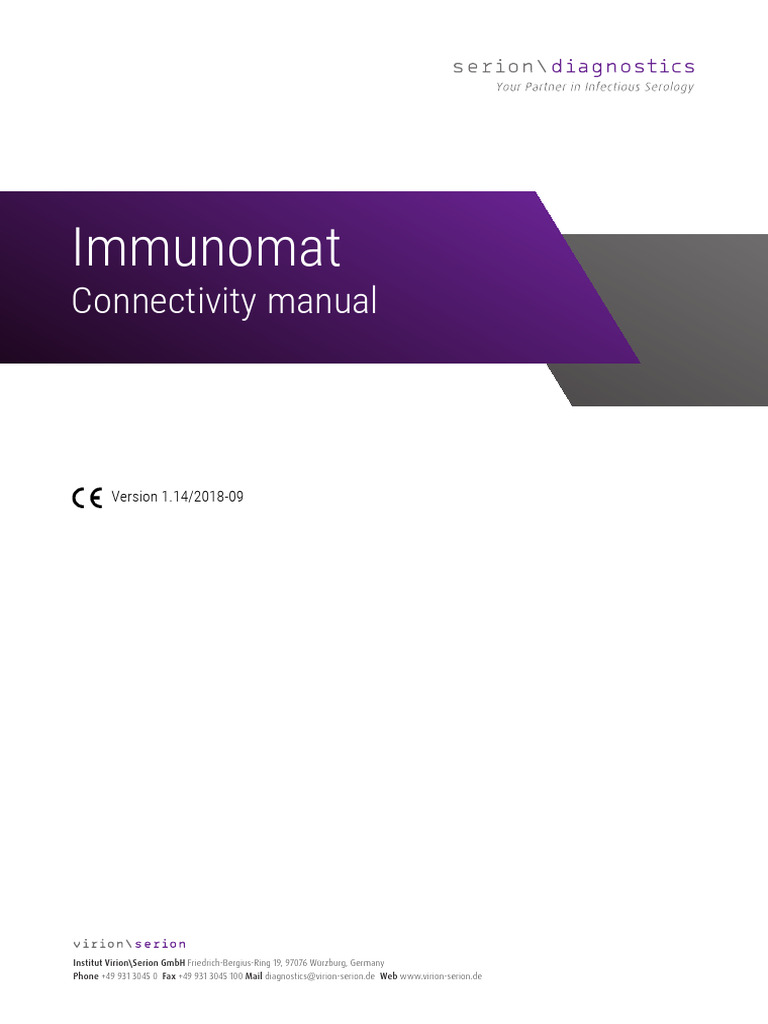 Immunomat Connectivity Manual | PDF | Computer File | Information
