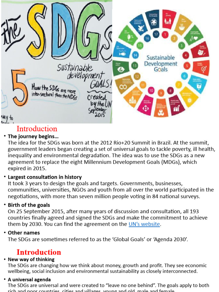 SDG | PDF | Millennium Development Goals | Sustainability