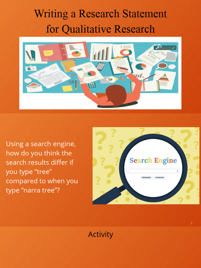 2 Writing A Research Statement | PDF | Qualitative Research | Knowledge Management