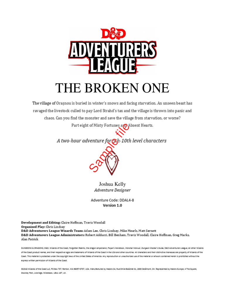 182771-Sample No | PDF | Dungeons & Dragons | Wizards Of The Coast