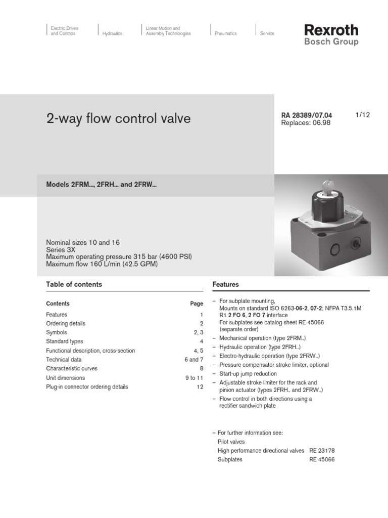 2-Way Flow Control Valve 2FRM RA28389 0704 | PDF | Valve | Electrical ...