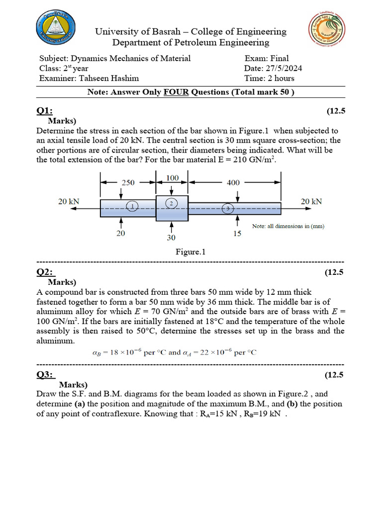 نهائي مقاومة نموذج A | PDF | Bending | Deformation (Engineering)