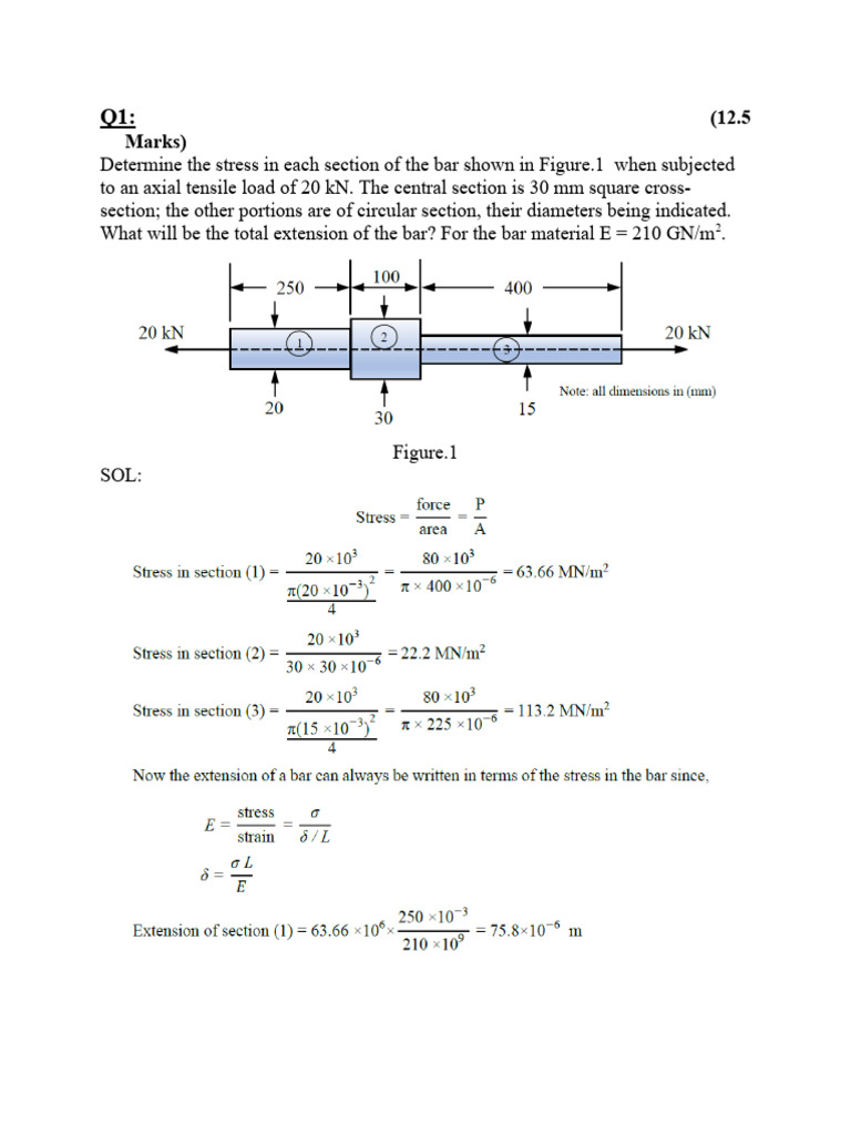 حلول نموذج a مقاومة | PDF | Bending | Deformation (Engineering)