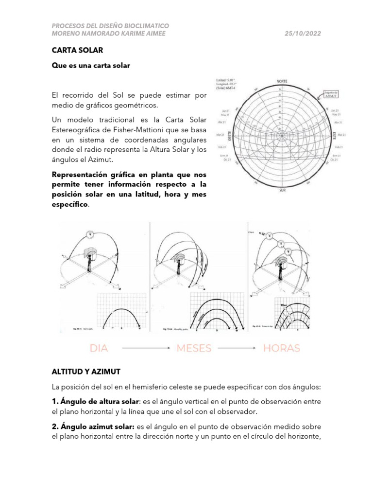 Carta Solar Estereográfica y Proyecciones | PDF | Ciencias sociales ...