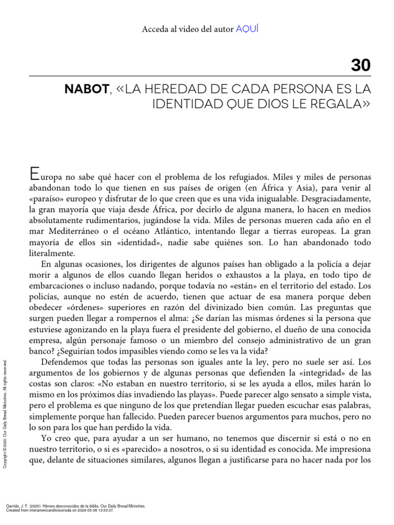 Héroes Desconocidos de La Biblia - (30. Nabot La Heredad de Cada ...