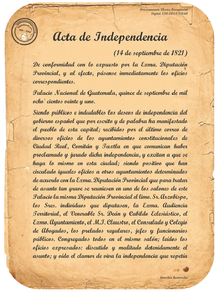 Actas de La Independencia | PDF