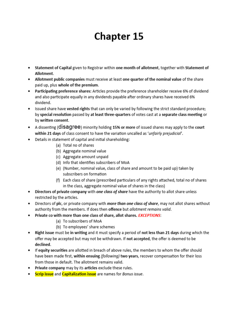 Chapter 15 | PDF | Dividend | Business