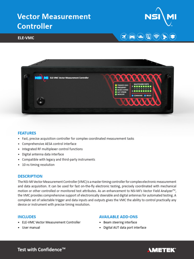 Nsi Mi Ele VMC Vector Measurement Controller v23 | PDF | Usb | Input/Output