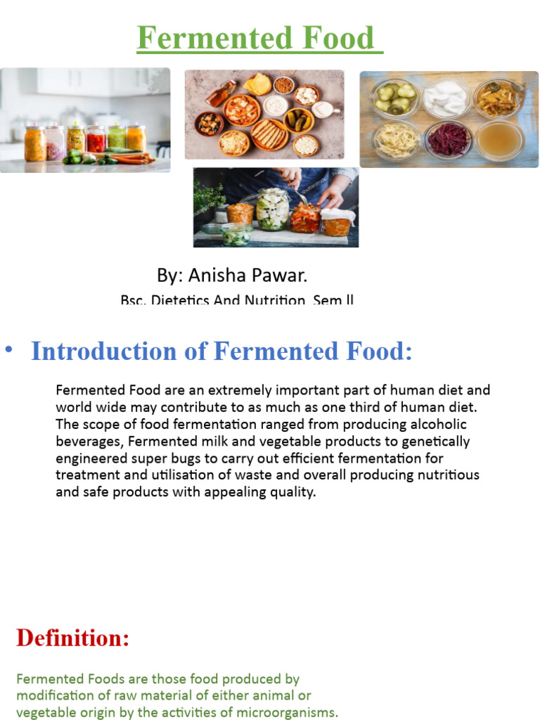 Fermented Food | PDF | Fermentation | Foods