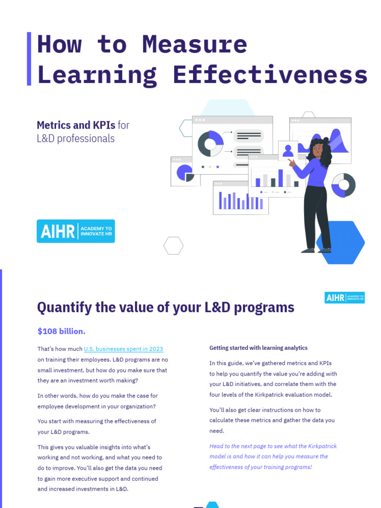 AIHR Measuring Learning Effectiveness | PDF | Performance Indicator | Educational Assessment