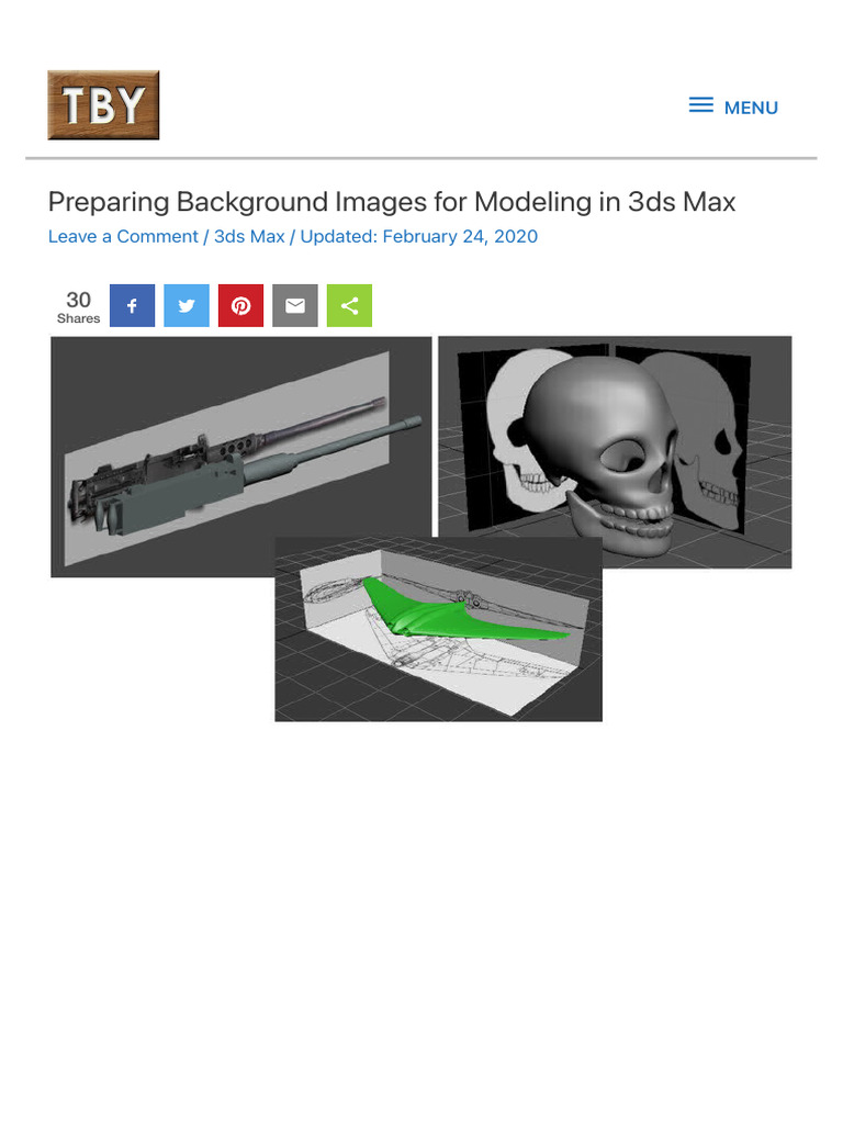 3ds Max Background Image Setup For Modeling | PDF | Pixel | Image ...