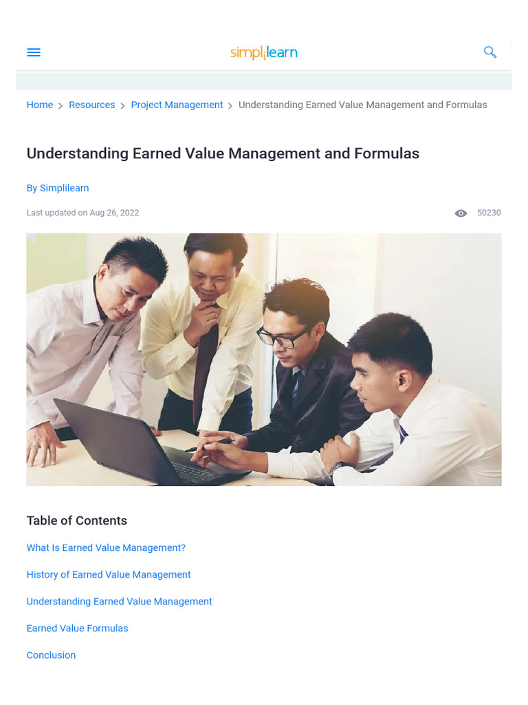 Understanding Earned Value Management and Formula | PDF | Business