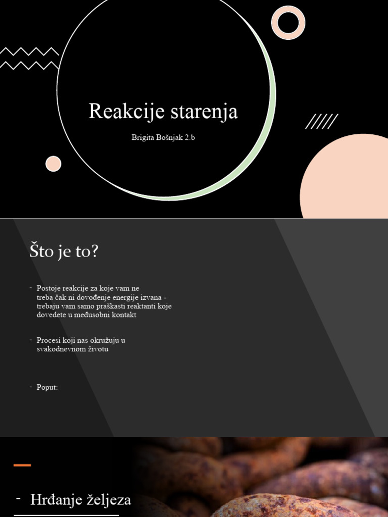 Reakcije Starenja: Brigita Bošnjak 2.b | PDF