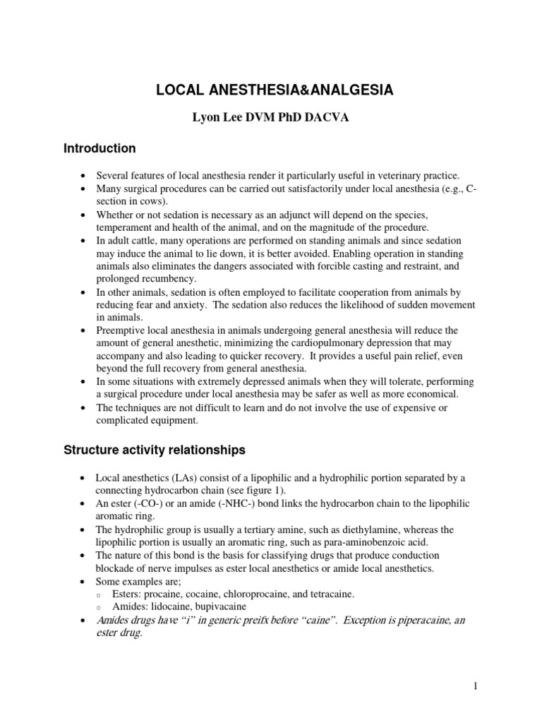 Local Anesthesia Analgesia | PDF | Anesthesia | Spinal Cord