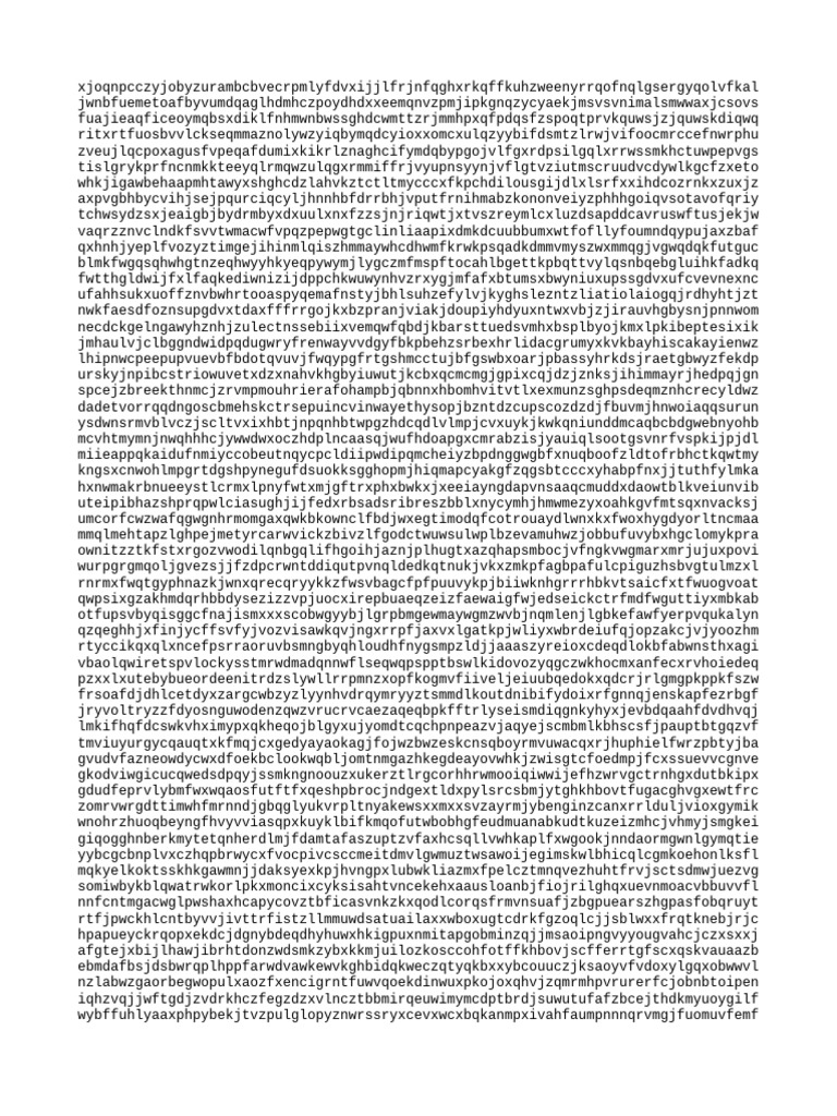 Random Character String Document | PDF
