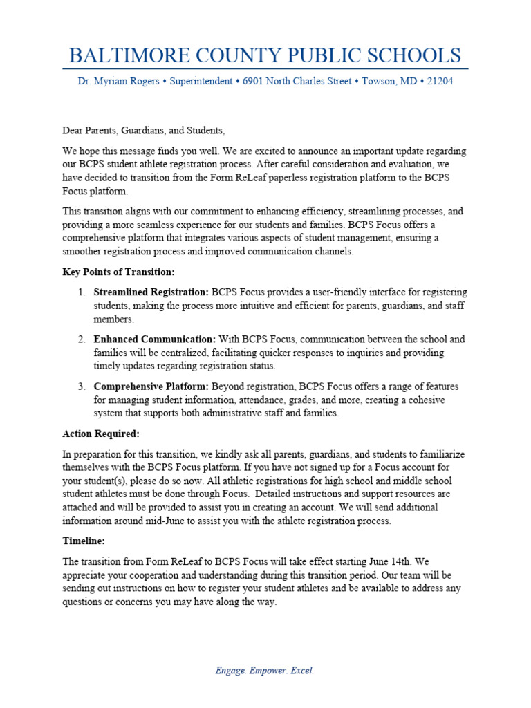 BCPS Focus Sports Registration 2024 | PDF | Communication | Human ...