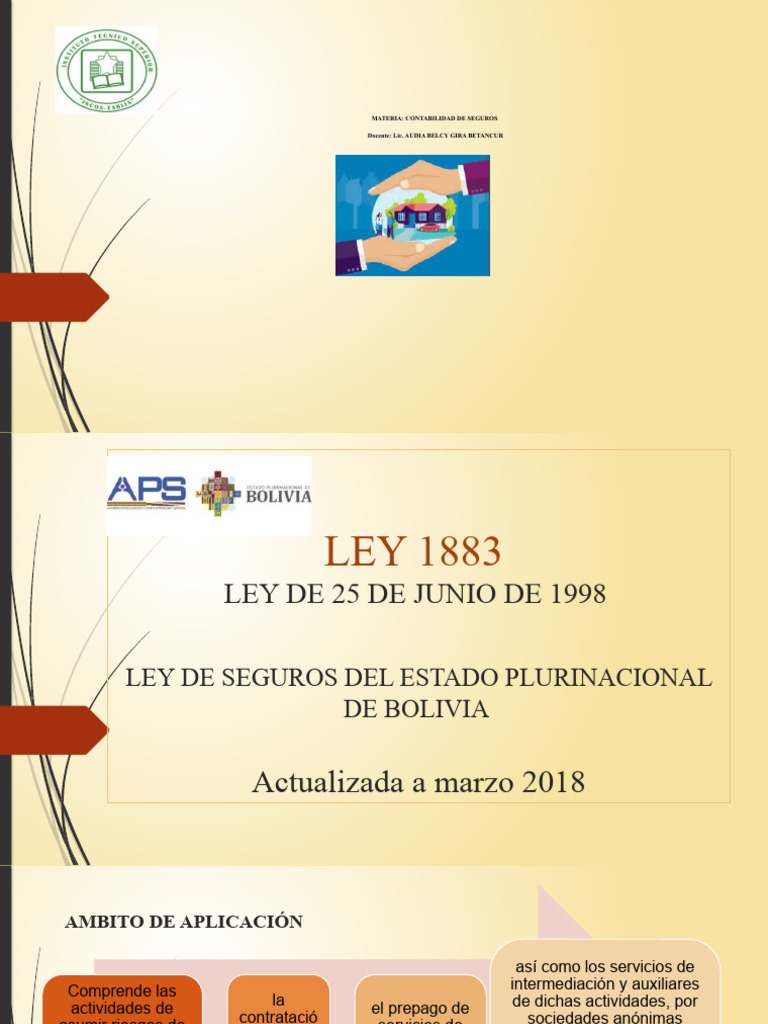 Tema 2 Ley 1883 | PDF | Seguro | Reaseguro