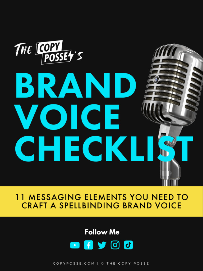 Brand Voice Checklist for Success | PDF | Brand | Marketing